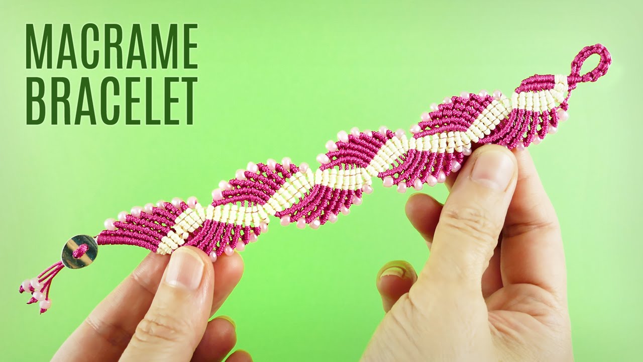 Wavy Lagoon Bracelet Demo by Macrame School - YouTube
