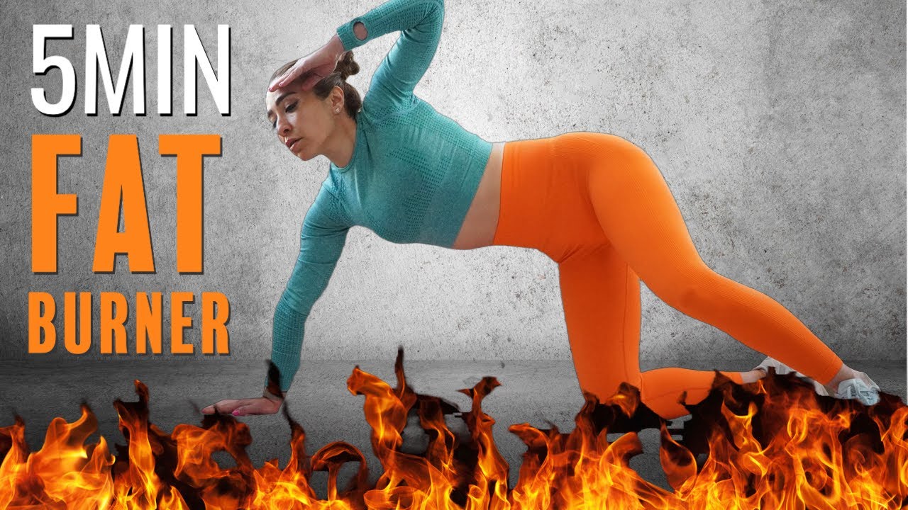 Only 5Min FAT BURNER Workout at home (with/or without a chair) - YouTube