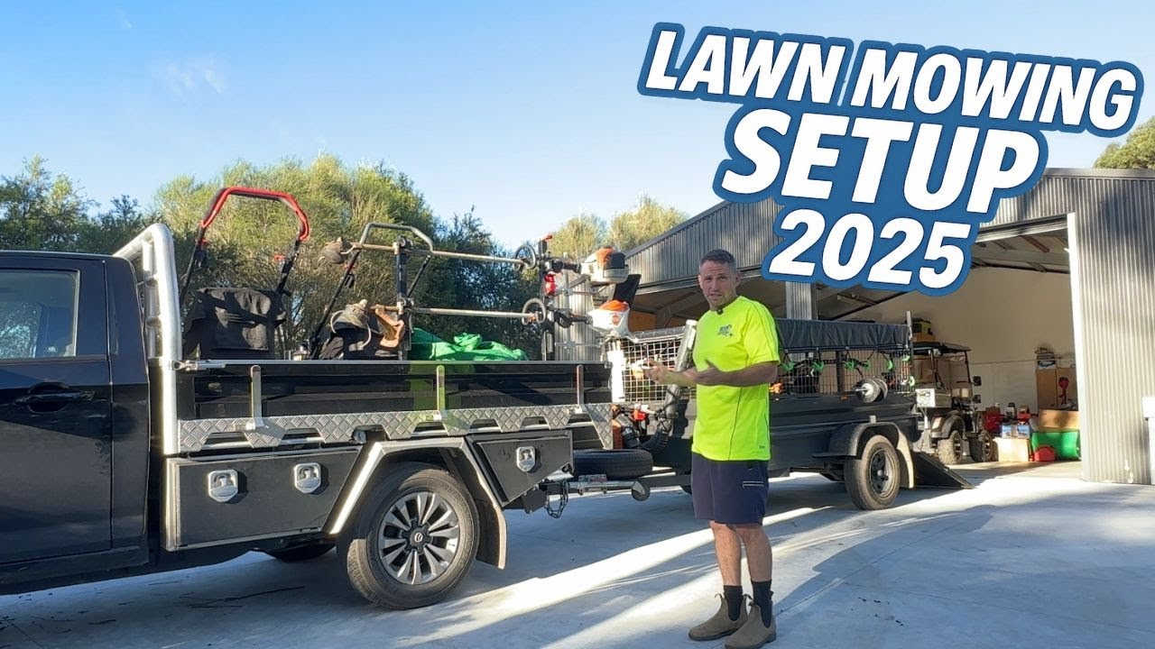 He shows his FULL LAWN MOWING Setup 2025 - YouTube