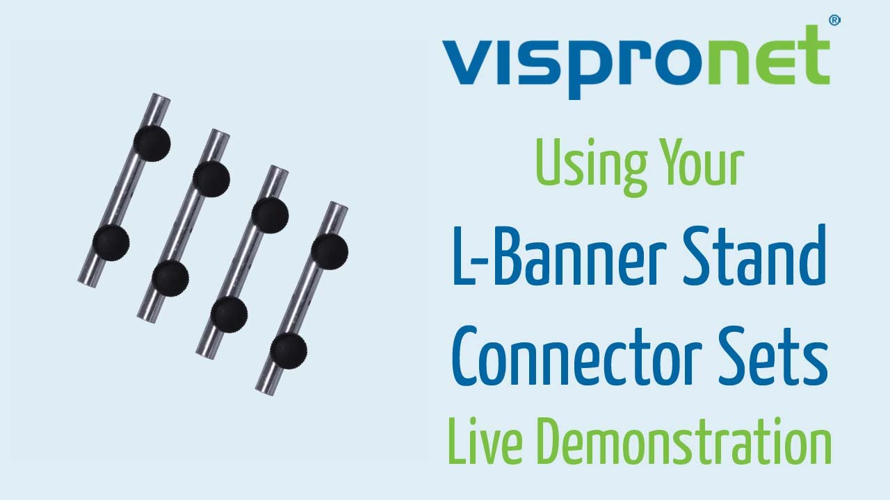 Using the L-Banner Stand Connector Sets - YouTube
