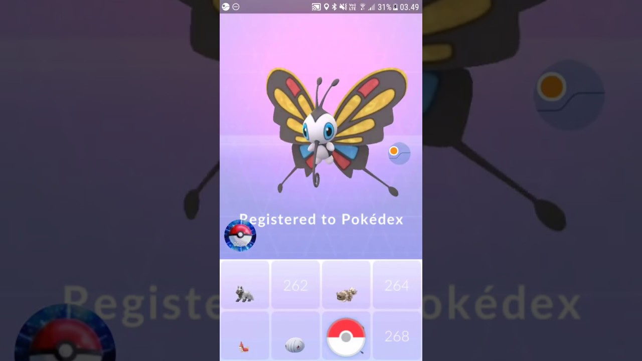 Pokemon Go - Gen 3 - Evolving Silcoon to Beautifly - YouTube