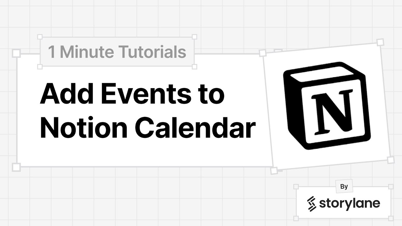How to Add Events to Notion Calendar| 1-Minute Tutorials - YouTube
