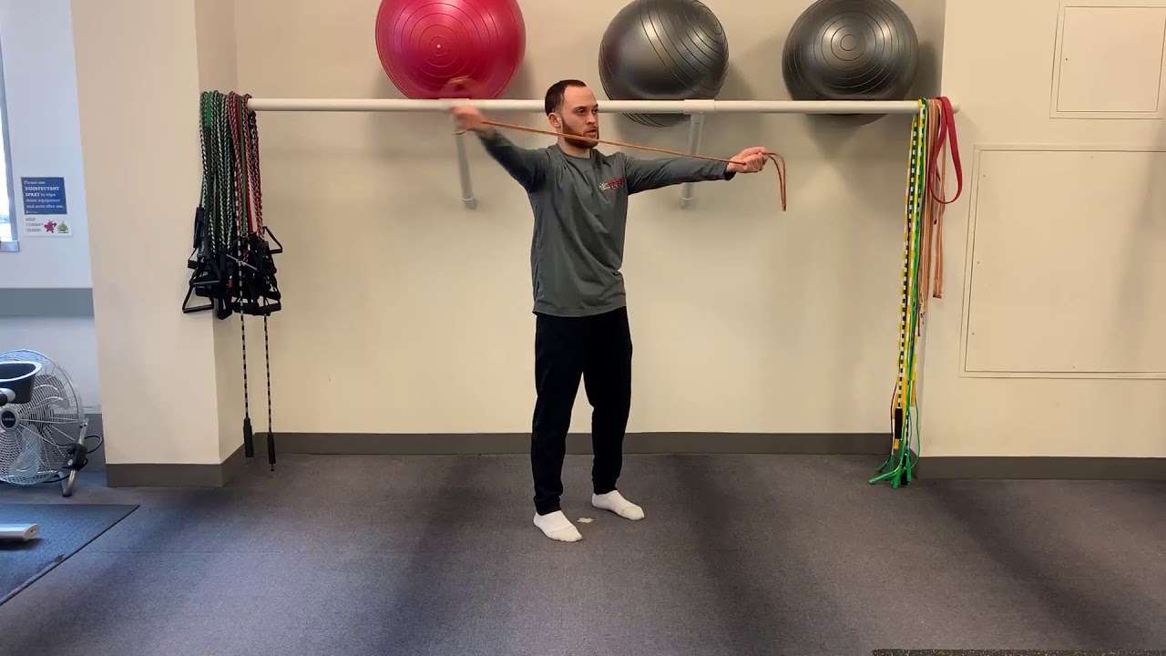 Single Arm Band Pull Apart - YouTube