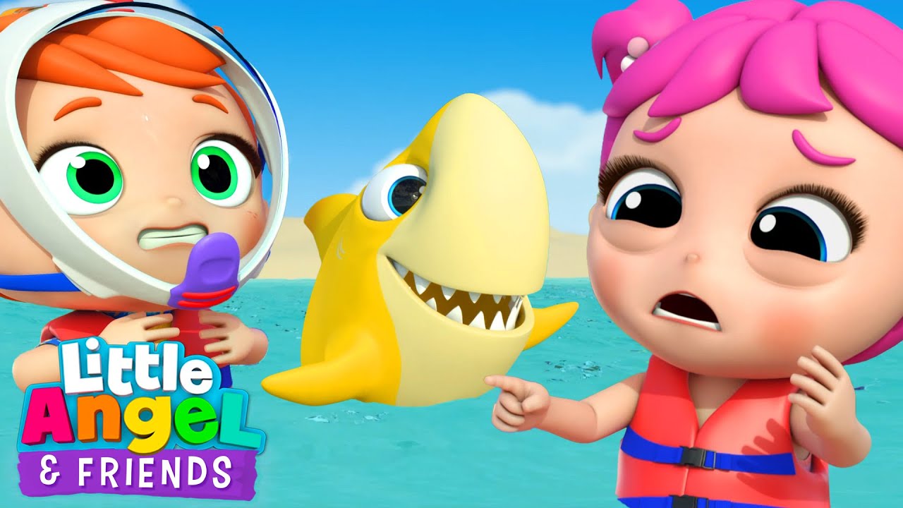 Don't Be Afraid of Baby Shark in the Ocean Song | Little Angel And ...