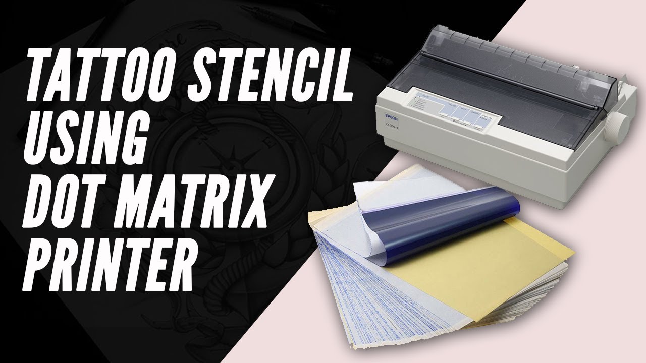 Tattoo stencil using dot matrix (Tutorial) - YouTube