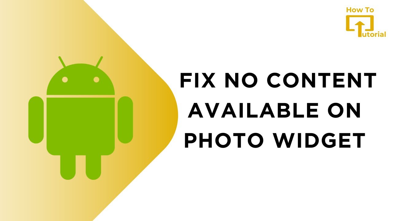 How to Fix no Content Available on Photo Widget - YouTube