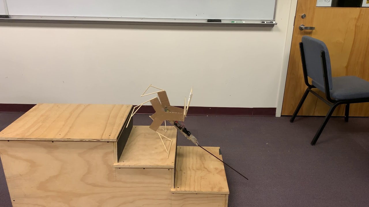 Robot climbing stairs - YouTube