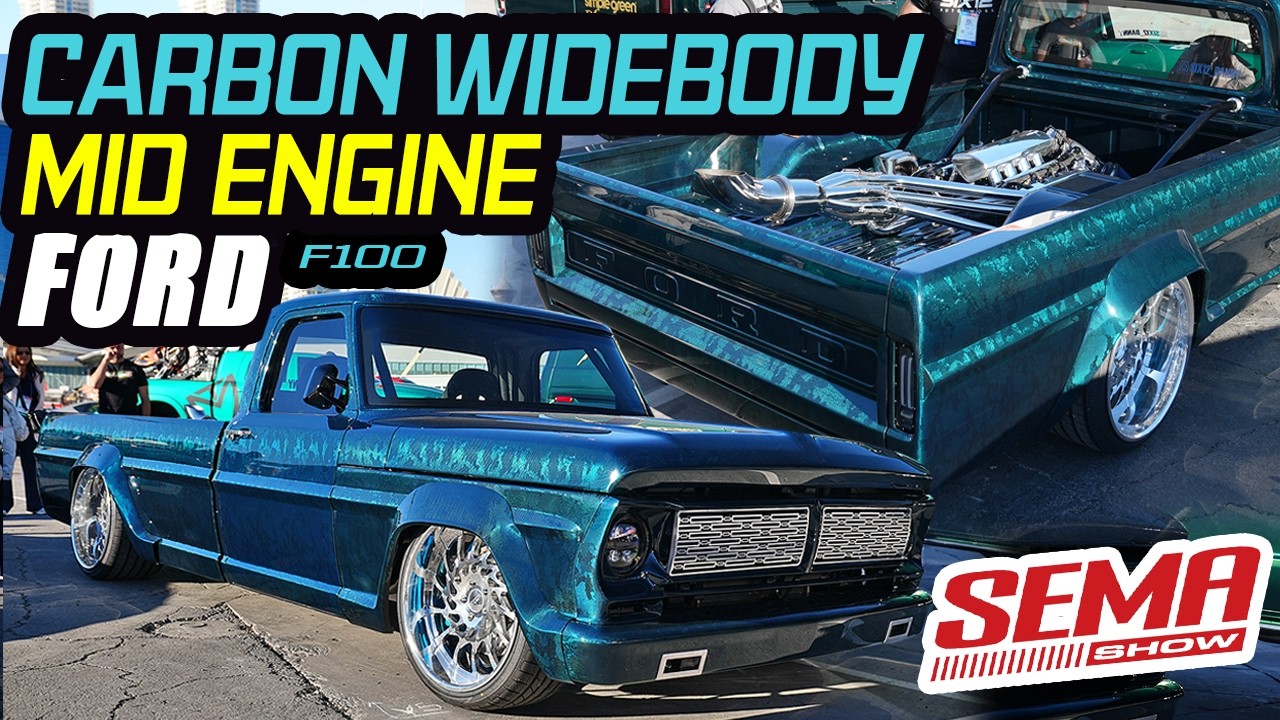 SEMA 2024 DEBUT: WIDEBODY CARBON FIBER FORD F100 - MID ENGINE 5.2L ...