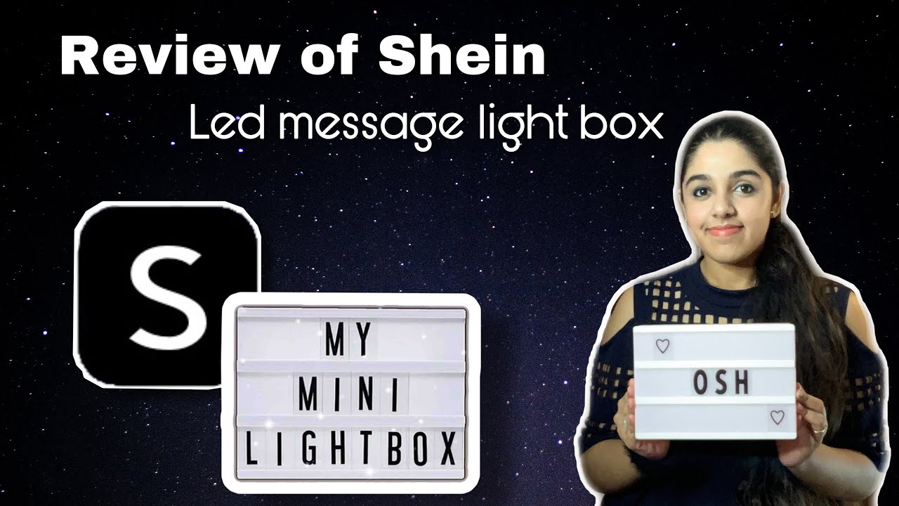 REVIEW OF SHEIN LED MESSAGE LIGHTBOX || Oshareeya Rai # ...