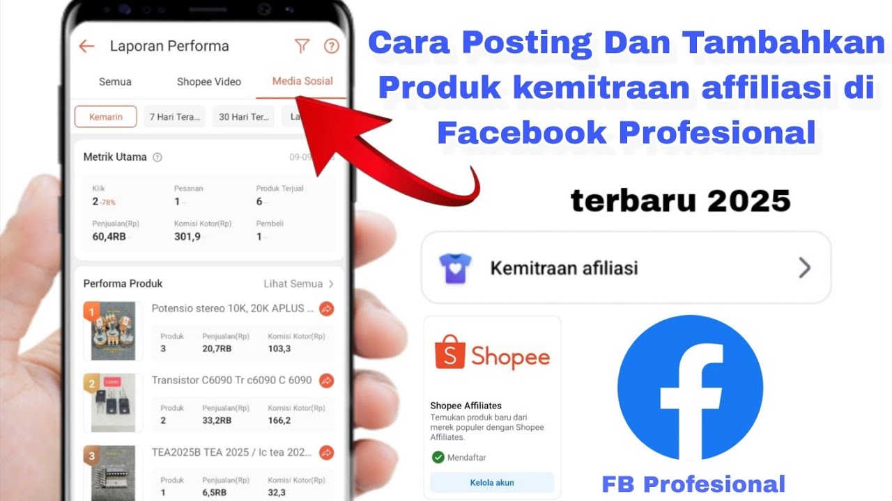 CARA POSTING DI FB MODE PROFESIONAL DAN MENAMBAHKAN PRODUK KEMITRAAN ...