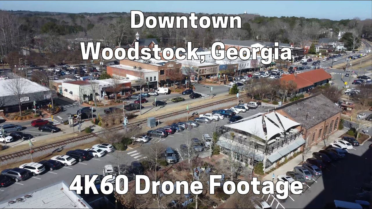 Downtown Woodstock, Georgia | Drone Footage 4K60 | DJI Mini 2 - YouTube