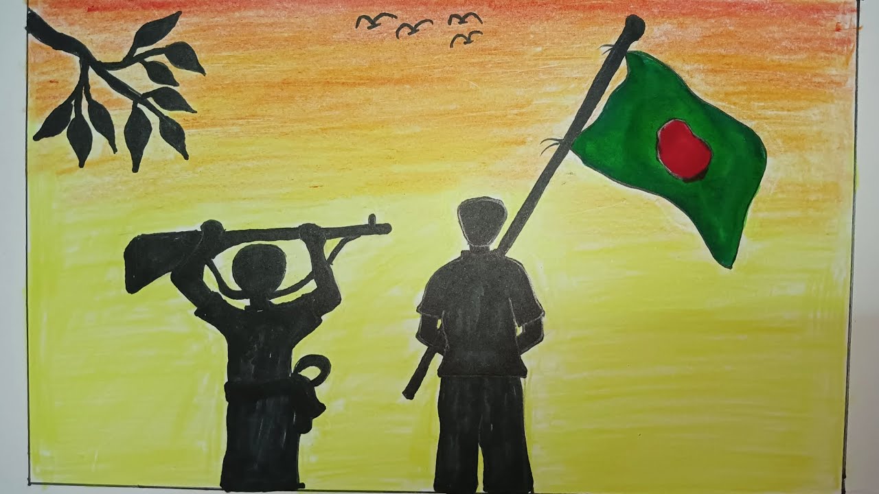 Victory Day Drawing | How to DrawVictory Day of Bangladesh | Bijoy ...