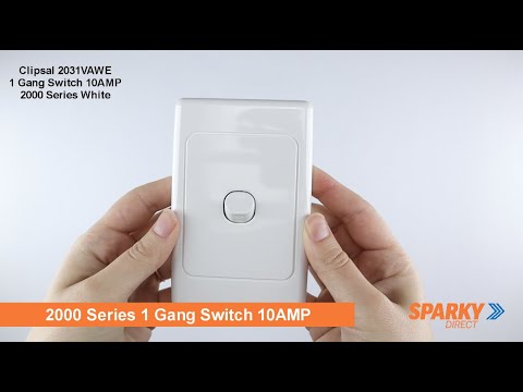 Clipsal 2031VA-WE 1 Gang Switch 10AMP 2000 Series White - YouTube