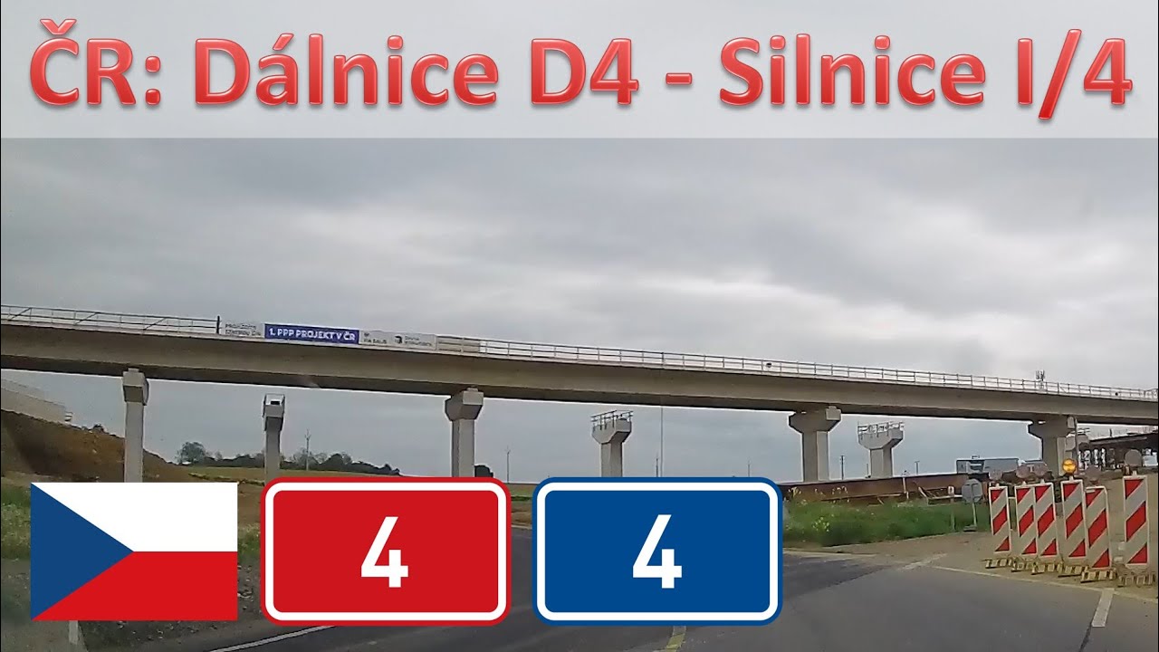 Česká republika: Dálnice D4 - Silnice I/4 - YouTube