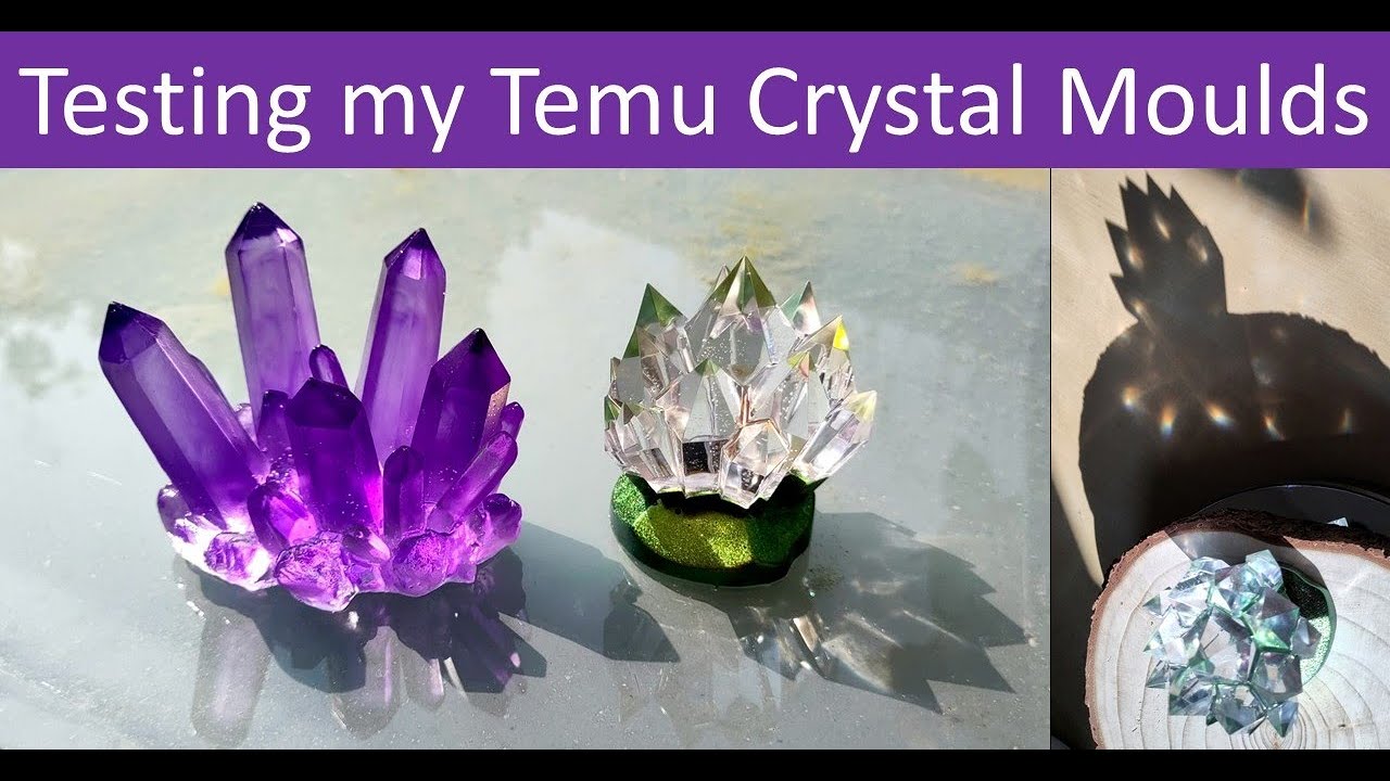 Let's test my Temu geode crystal cluster moulds... - YouTube