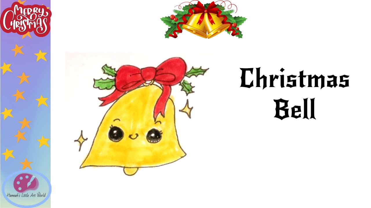 Easy Christmas Bell Drawing Tutorial 🎄 ️ - YouTube