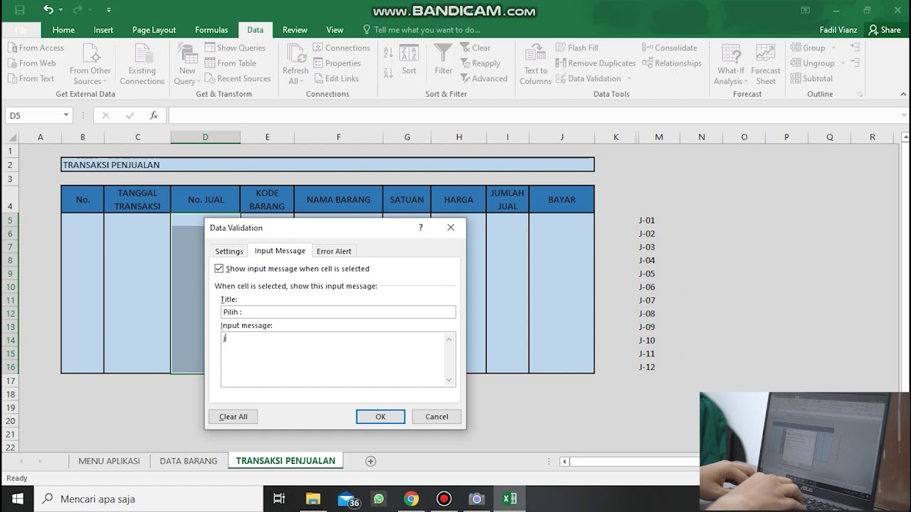 TUTORIAL MEMBUAT APLIKASI TOKO SEDERHANA DI EXCEL - YouTube