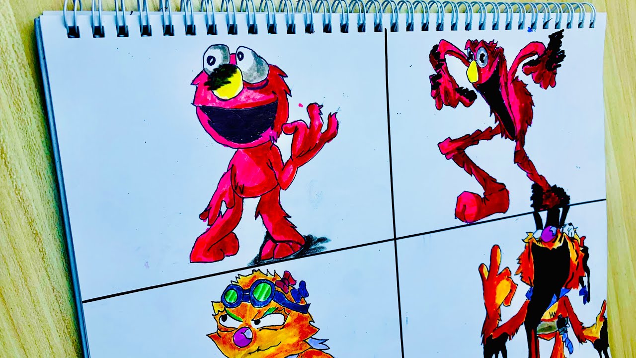 [Drawing FNF] Sesame Street Glitch PIBBY - Broken Strings ,Tantrum (All ...