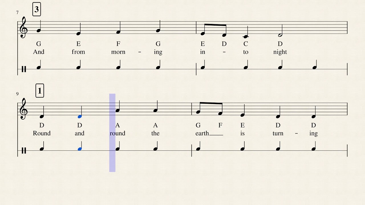 Round and round the earth is turning - YouTube