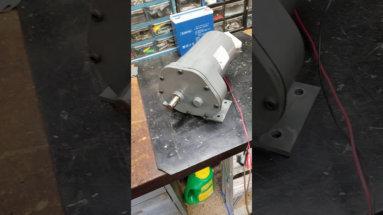 6 rpm gear motor 115vac - YouTube