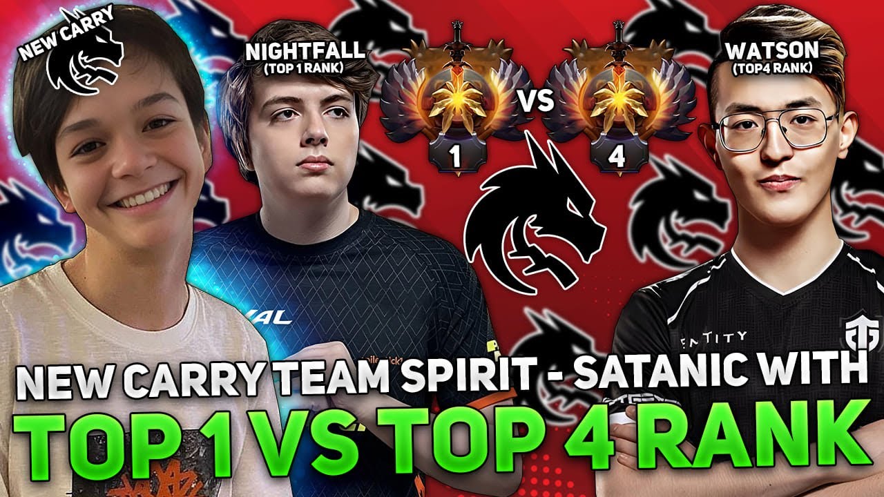 NEW CARRY TEAM SPIRIT - SATANIC with TOP 1 RANK NIGHTFALL vs TOP 4 RANK ...