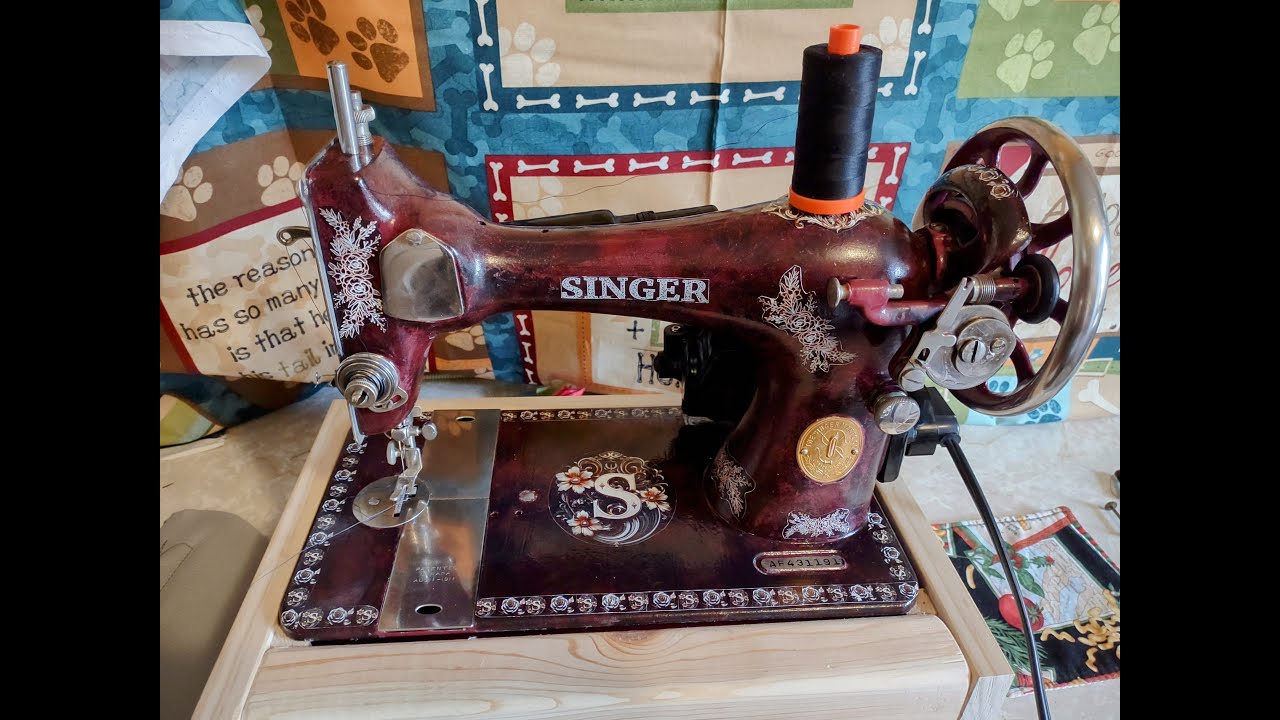 Singer 128 Repainted and Foiled. Made my own decals!!! - YouTube