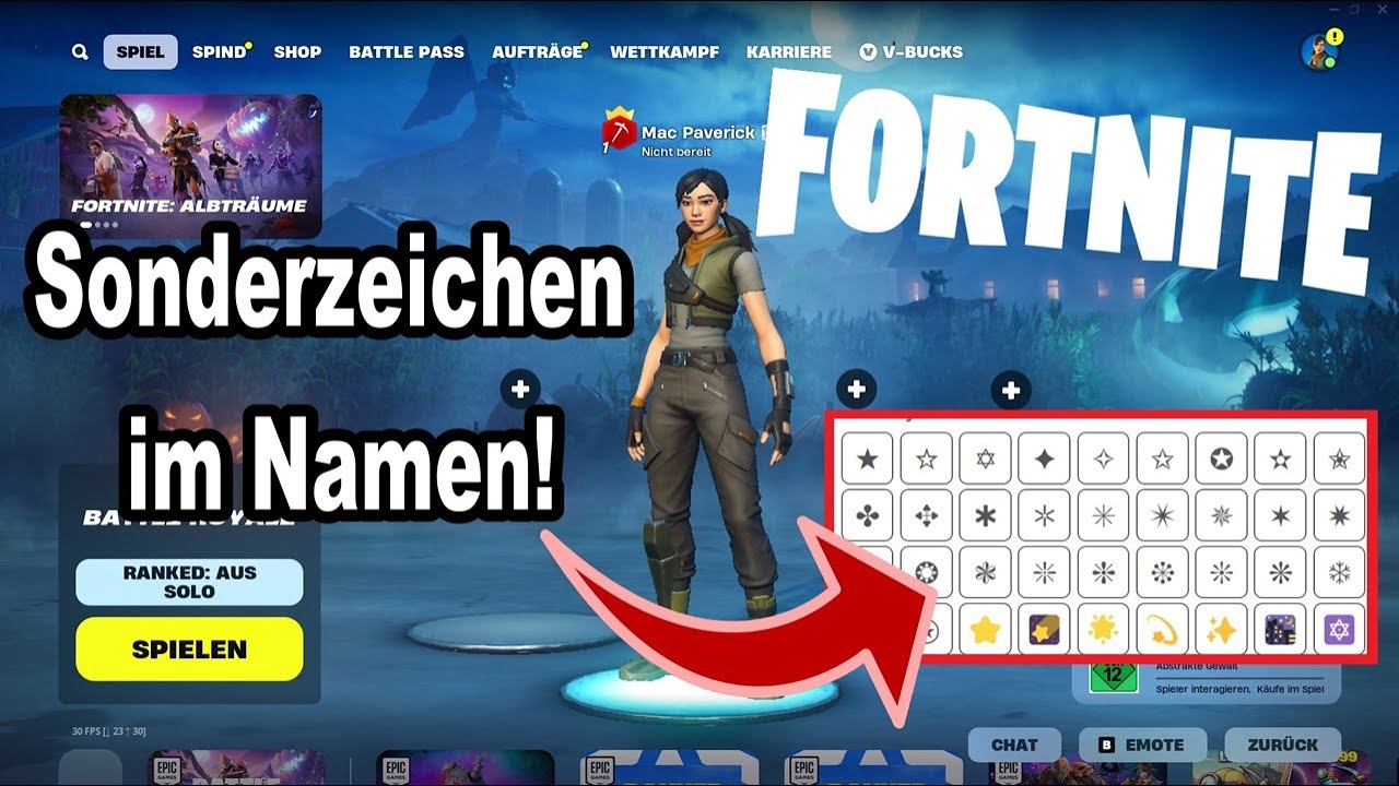 Fortnite Zeichen im Namen verwenden | So wird’s gemacht! - YouTube