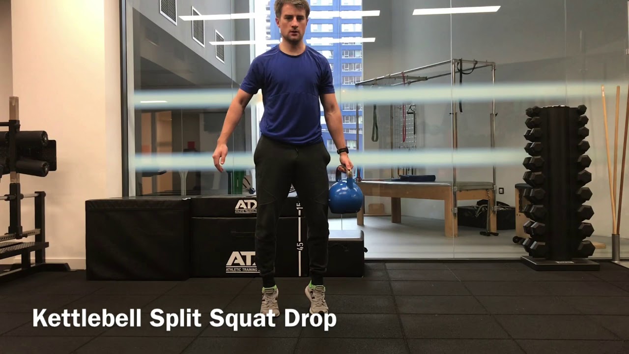 Kettlebell Split Squat Drop - YouTube