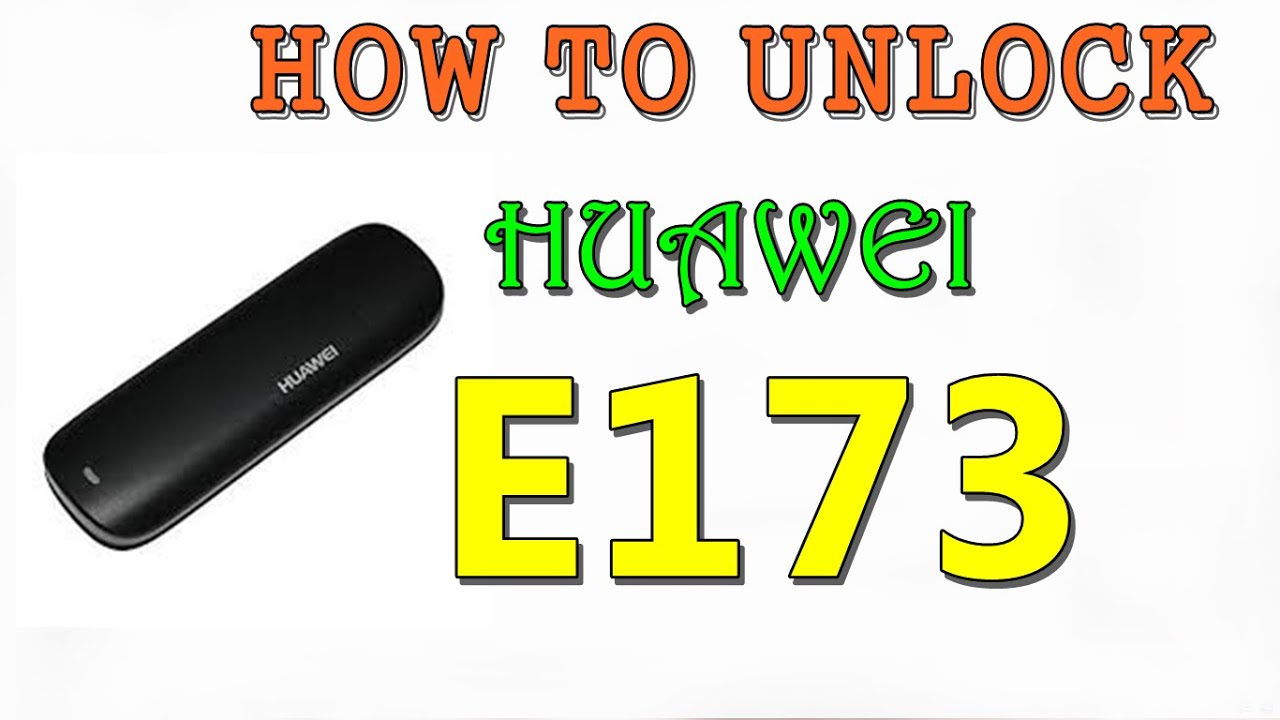 How to Unlock Huawei E173 USB Modem - YouTube