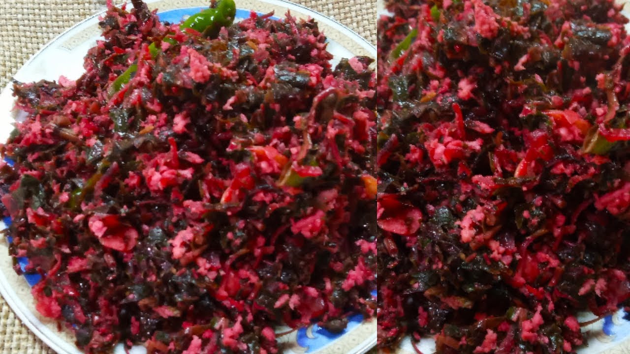 लाल सब्जी इस तरीके से बनाके देखिये Red spinach recipe - YouTube