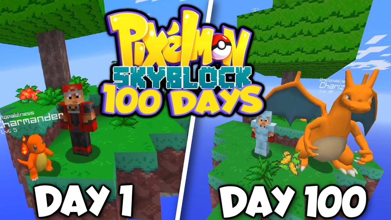 100 DAYS IN MINECRAFT PIXELMON SKYBLOCK! Episode 2 - YouTube