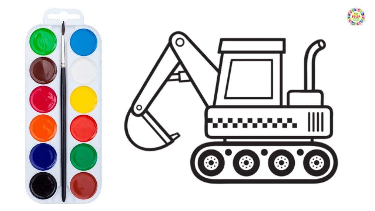 JCB Drawing, Painting, Coloring for Kids & Toddlers | How To Draw ...