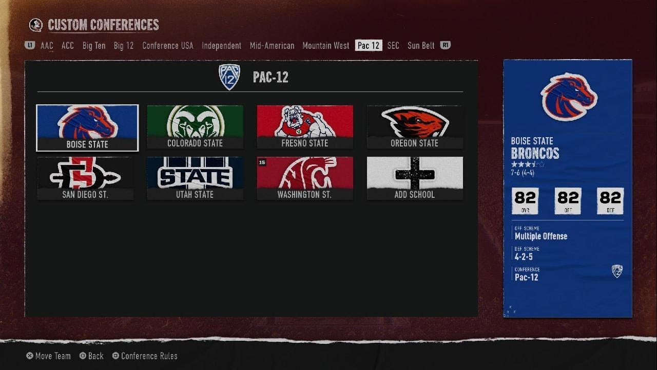 EA SPORTS College Football 25 Dynasty 2026 Conference Realignment - YouTube