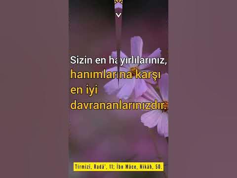 sizin en HAYIRLINIZ (Timizi, Rada, 11; İbn Mâce, Nikah, 50.) # ...