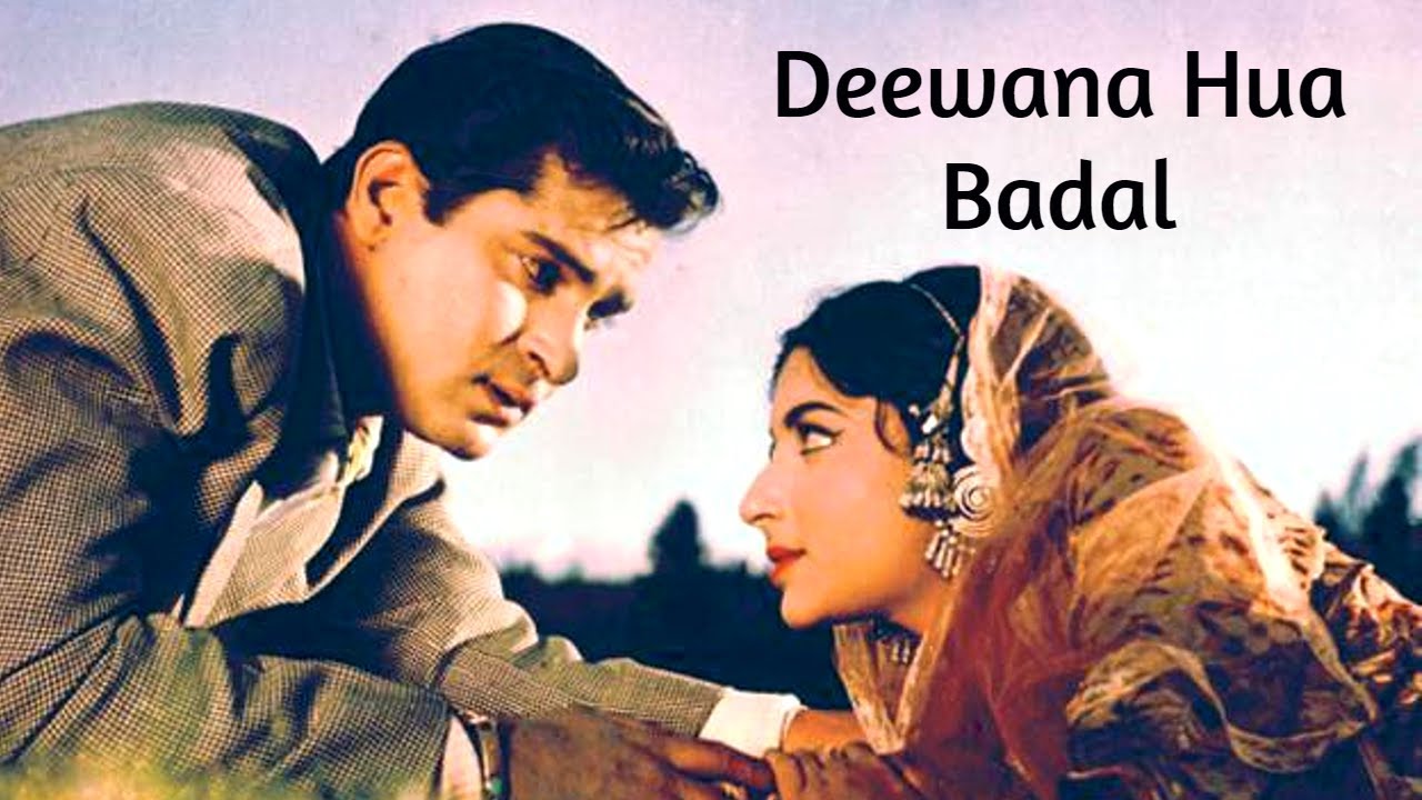 दीवाना हुआ बादल सावन की घटा छायी 4K | Deewana Hua Badal | Mohammad Rafi ...