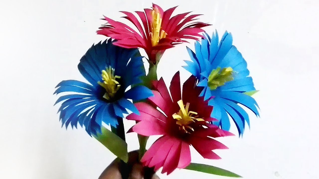 Easy Paper Flowers DIY Flower Making How To Make Flower Using Paper easy-paper-flowers-diy-flower-making-how-to-make-flower-using-paper