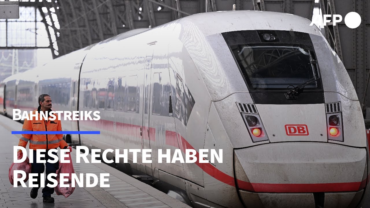 Zugausfälle wegen Streiks: Diese Rechte haben Reisende | AFP - YouTube
