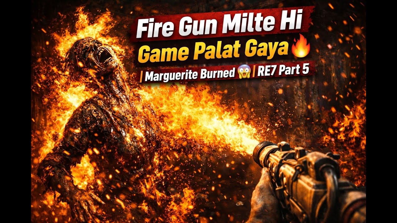 “Fire Gun Haath Me Aate Hi Khel Palat Gaya 🔥 Marguerite Burned | RE7 ...