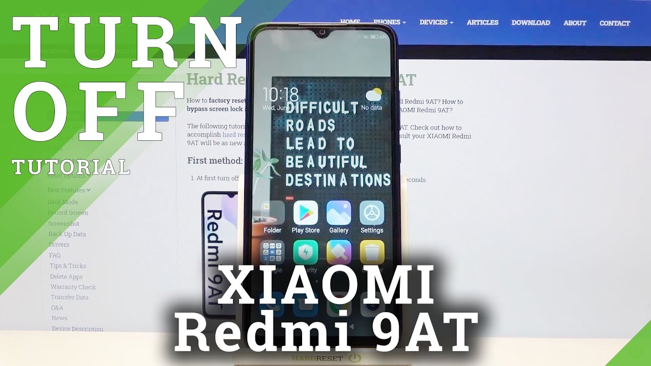 How to Turn Off XIAOMI Redmi 9AT – Switch Off Device - YouTube