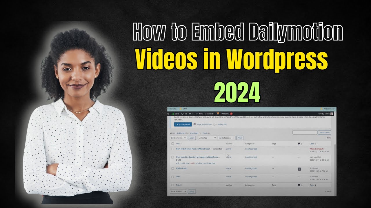 How To Embed Dailymotion Videos in Wordpress - YouTube