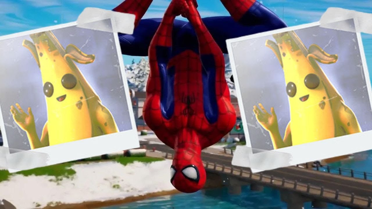 Spider-Man and Spider-Gwen Finding Peely...Fortnite - YouTube