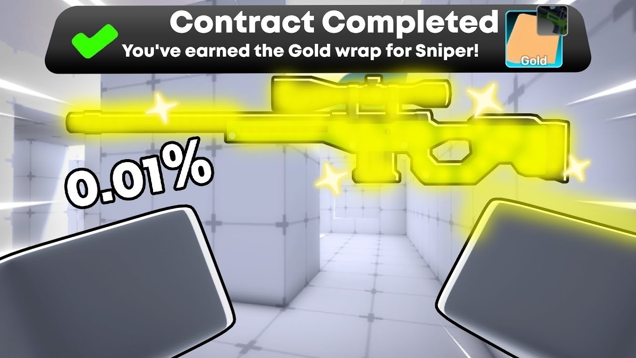 TODAY!! I got the golden wrap sniper in roblox rivals - YouTube