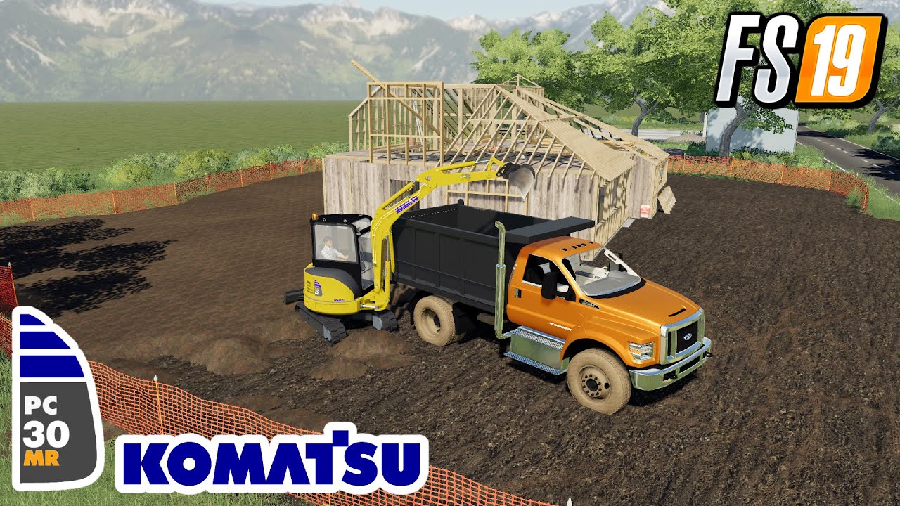 FS19 NEW KOMATSU PC-30MR PUBLIC WORKS SMALL TOWN TP FARMING SIMULATOR ...