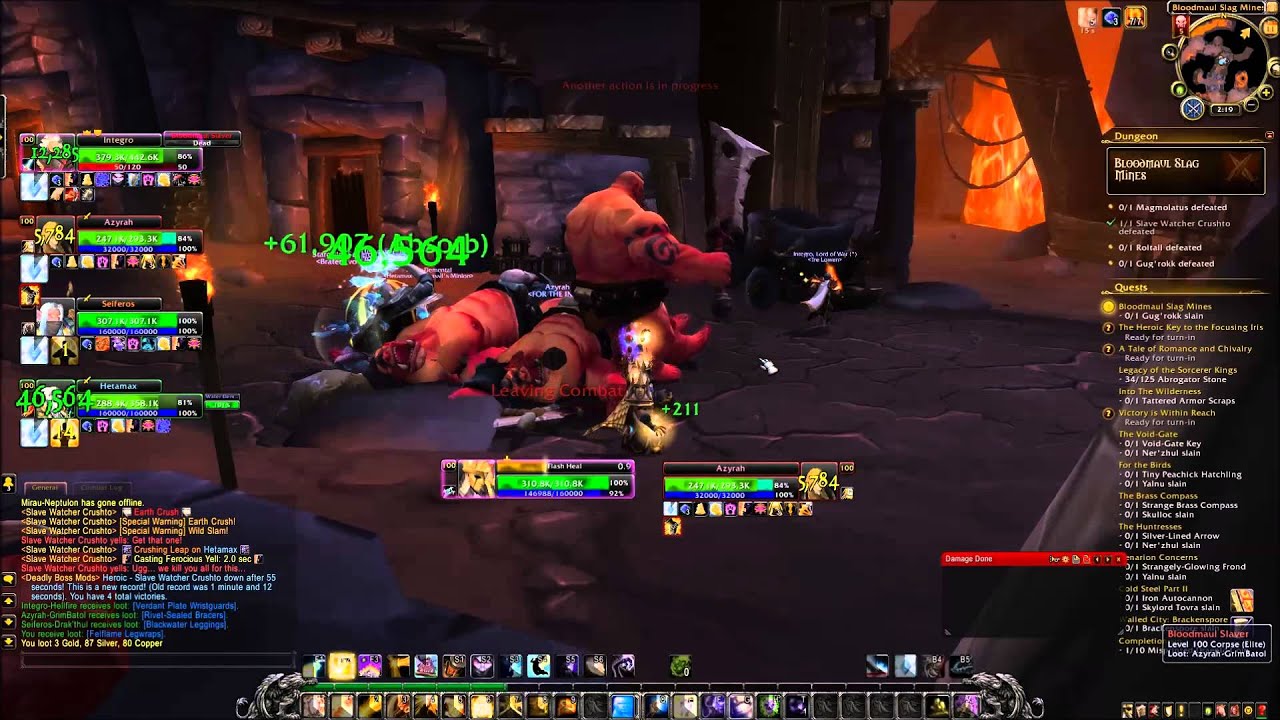 World of Warcraft - Bloodmaul Slag Mines Healing POV - YouTube