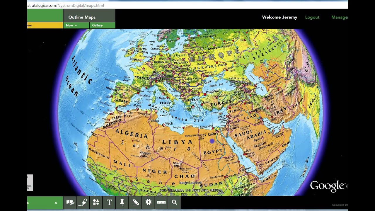 Physical map test NASWA - YouTube