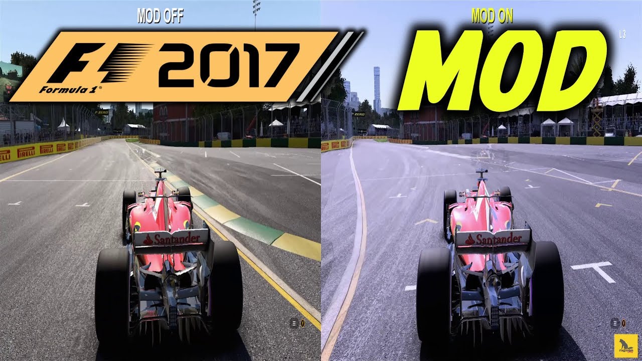 F1 2017 - REALISTIC GRAPHICS MOD - YouTube