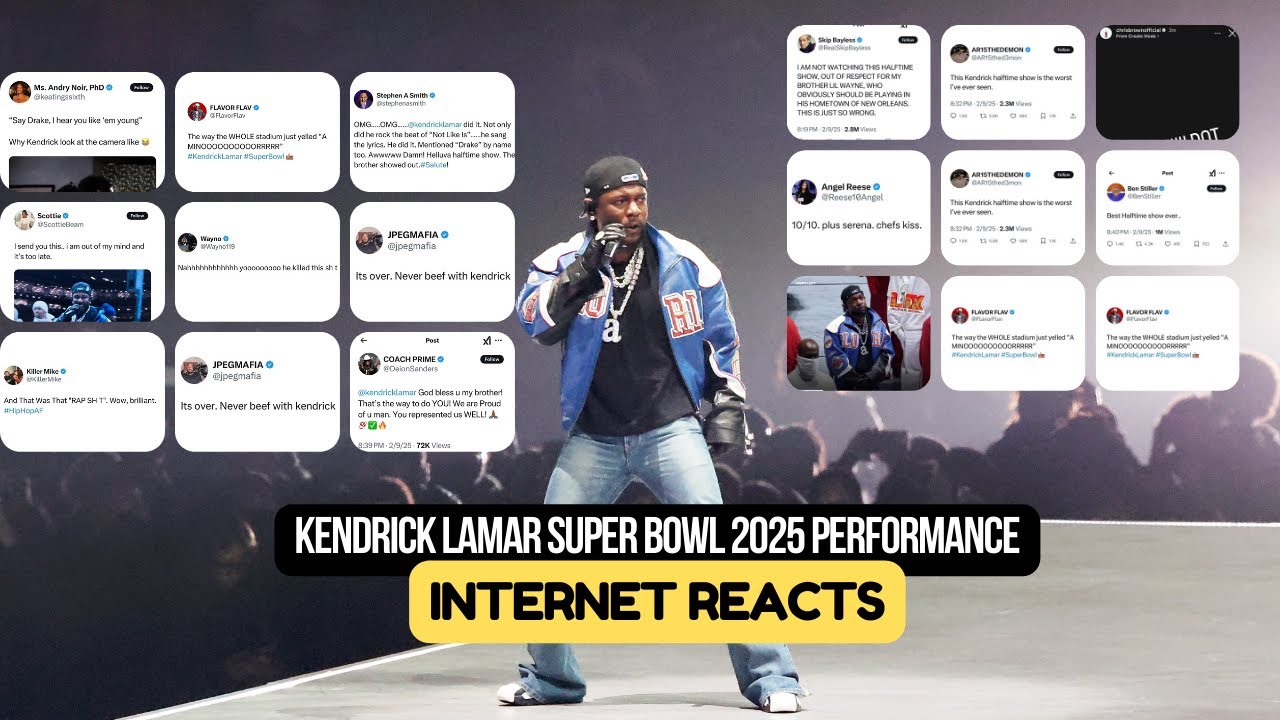 The Internet EXPLODES Over Kendrick Lamar's EPIC Super Bowl 2025 Halftime Show! 🤯🔥 # ...