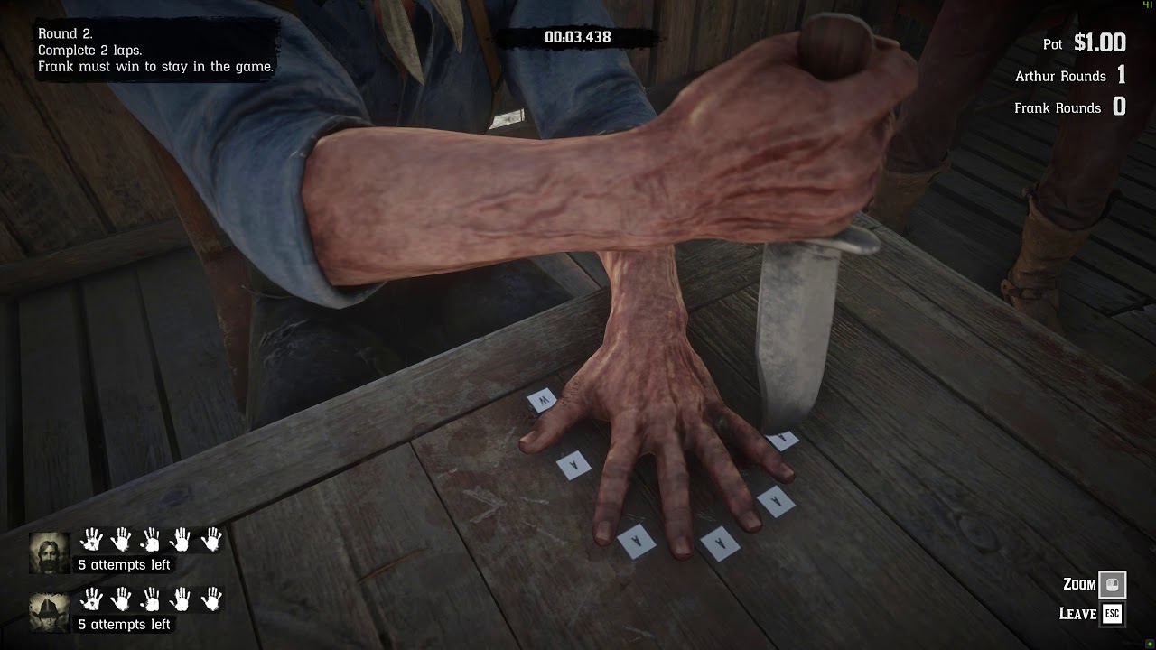 RDR 2: Gambler Challenge 3 (3rd of 3 Five Finger Fillet Wins) - YouTube