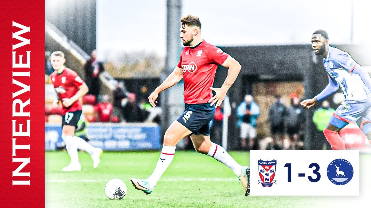 💬 Post Match Interview | Tyler Cordner | Hartlepool United - YouTube
