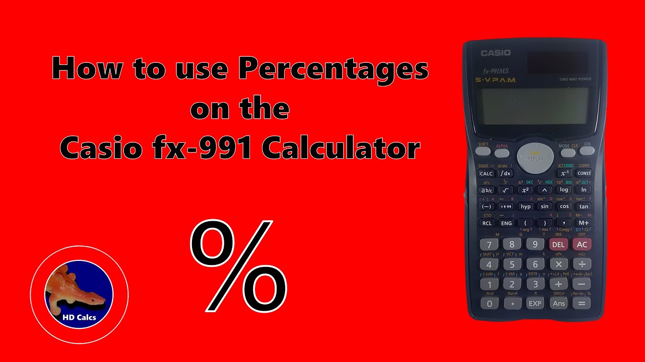 How To Use Percentages With The CASIO Fx 991 Calculator YouTube